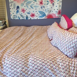 Beautiful Block Printed Quilt/duvet/doona Cover Set Double - Etsy
