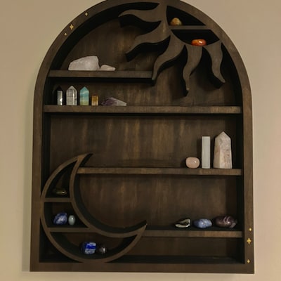 Coppermoon Cauldron Crystal Shelf Crystal Display Shelf - Etsy