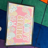 Retro Spring Bulletin Board Kit, Acrostic Poem, Pastel Spring Theme ...