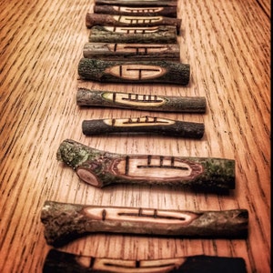 20 Celtic Tree Ogham Staves made with Corresponding Woods with | Etsy