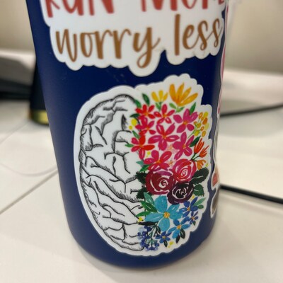 Anatomical Kidney Floral Vinyl Sticker. Vinyl Decal, Laptop Sticker ...