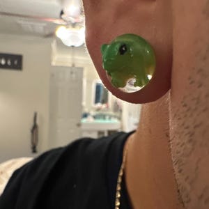 Its a Froggy Frog World Resin Custom Double Flared Spacer Plugs Frog ...