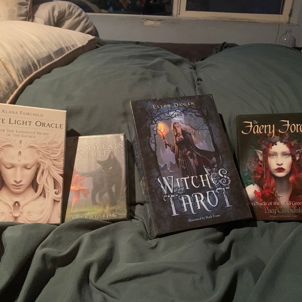 Witches Tarot Kit Card Deck & Guidebook Set Oracle Cards and Book Magic ...