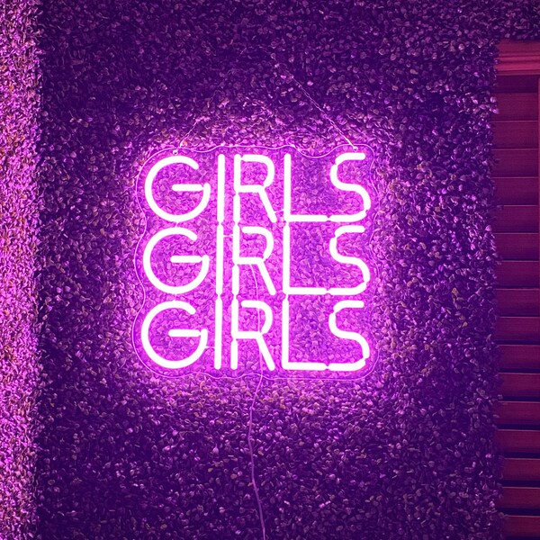 Girls Girls Girls Neon Sign,cutting to Shape Neon Sign,home Deco Neon ...