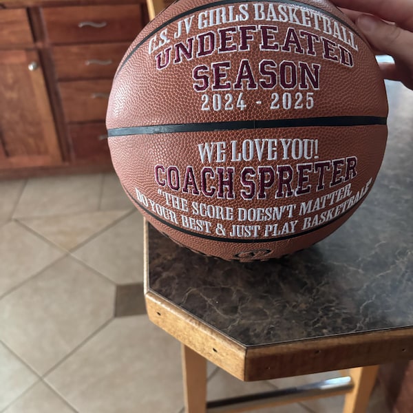 Custom Embroidered Basketball/memory Ball/award/keepsake/trophy/senior ...