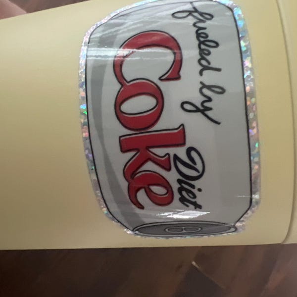 Special Edition GLITTER Fueled by Diet Coke Sticker | Waterproof Vinyl ...