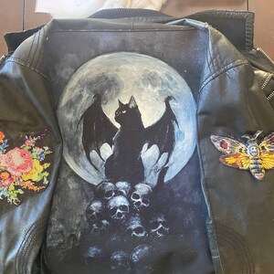 Bat Banner Patch Skeleton Bat Canvas Back Patch Cloth - Etsy