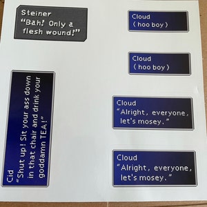 Custom FF7 Text Box Sticker | Etsy