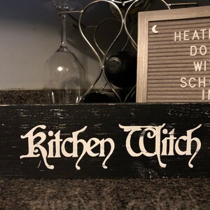 Kitchen Witch Sign, Cottagecore, Goth, Gothic Home, Spooky, Halloween ...