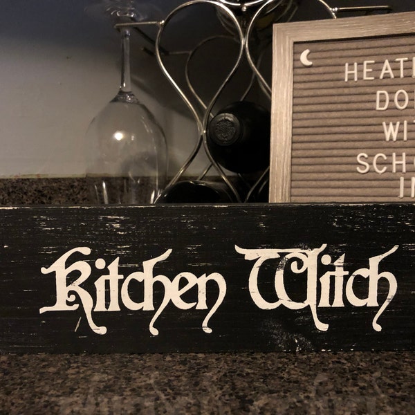 Kitchen Witch Sign, Cottagecore, Goth, Gothic Home, Spooky, Halloween ...
