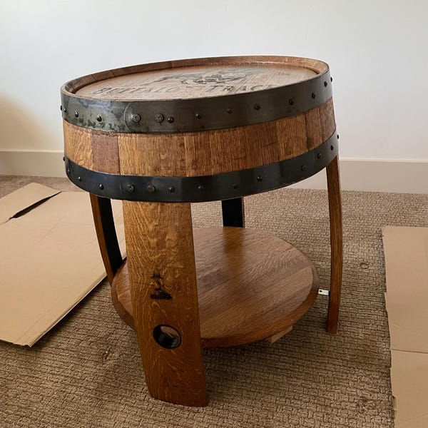 Bourbon Barrel End Table - Etsy