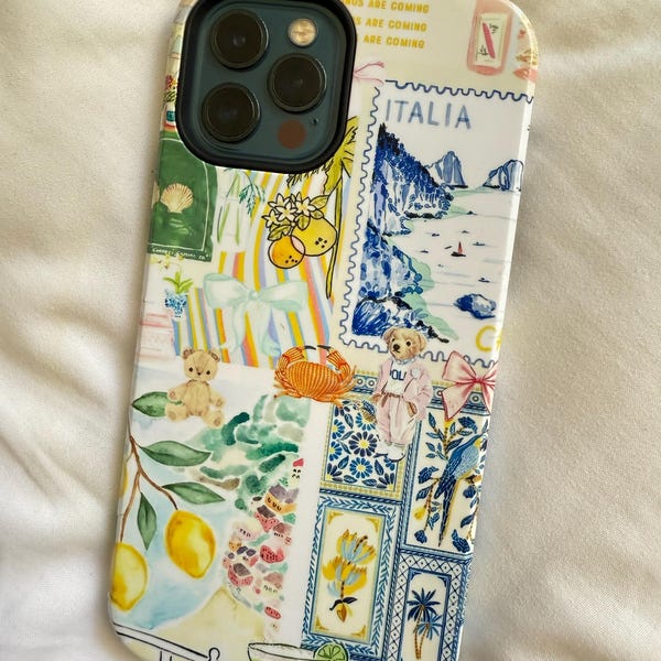 Beachy Sea Star Pattern Phone Case Coastal Tropical Case Cute & Preppy ...