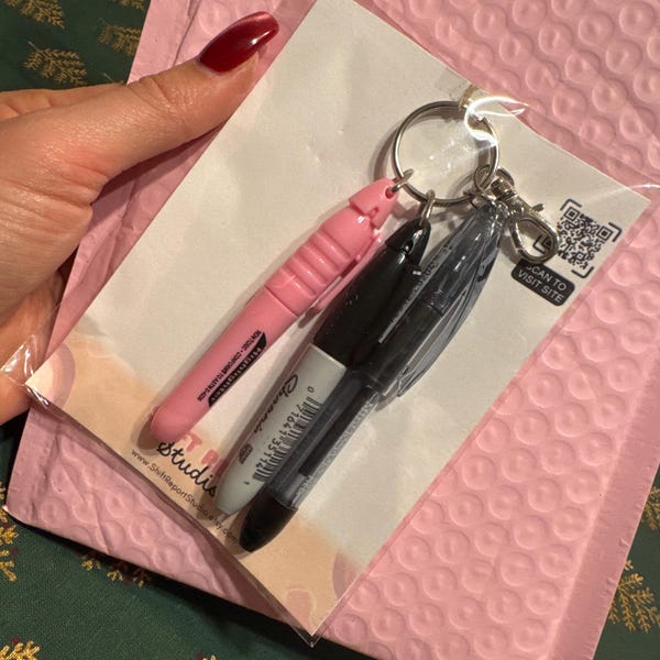 Pastel Mini Pen Set – Breakaway Keychain Pens Badge Reel Accessory ...