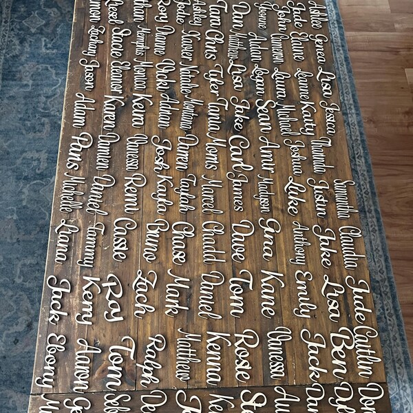 MDF Laser Cut Names | Wedding Place Names | Table Decoration - Etsy ...