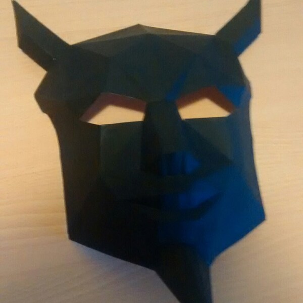 Make Your Raven Bird Mask From Paper, PDF Pattern Mask, Polygon Face ...