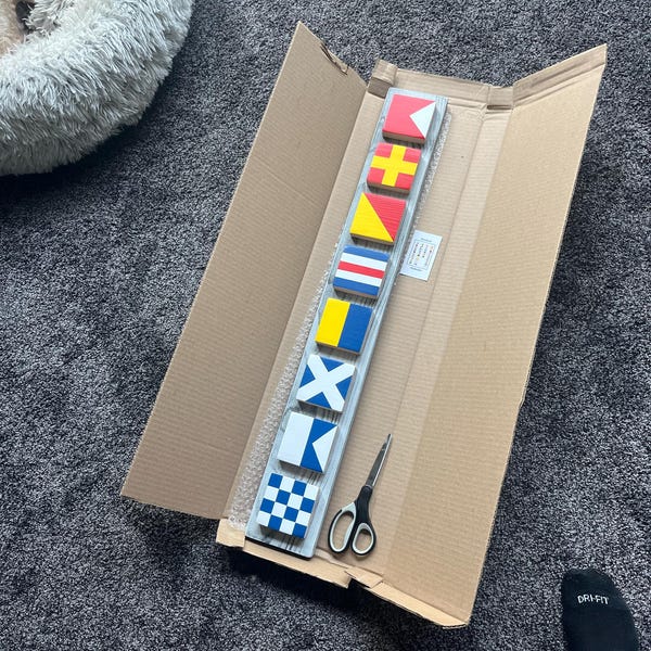 Personalized Nautical Flag Sign – Handcrafted Wood Decor, Personalized ...