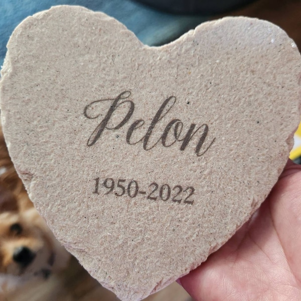 Memorial Garden Personalized Heart Garden Stone, Personalized Gift for ...