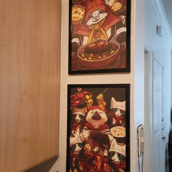 Meowscular Chef- 11"x17" Print - Monster Hunter World Palico Fan Art - Etsy