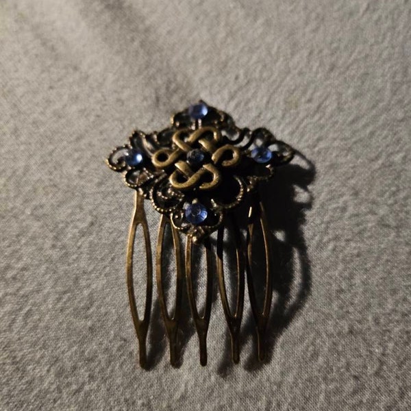 Wide Hair Comb With Celtic Knots Silver Ireland Hair Accessories Bridal ...