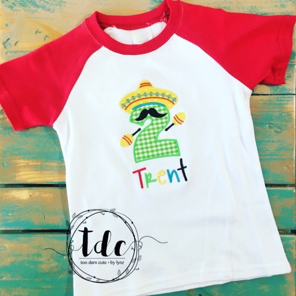 Mexican Fiesta Hat Number Two 2 APPLIQUE Embroidery Design, Instant ...