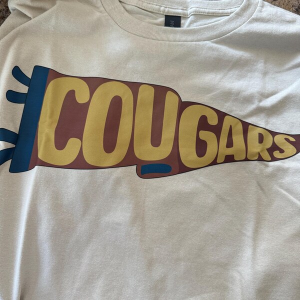 Custom Coquette Pennant Mascot T-shirt, Customizable School Spirit Team ...