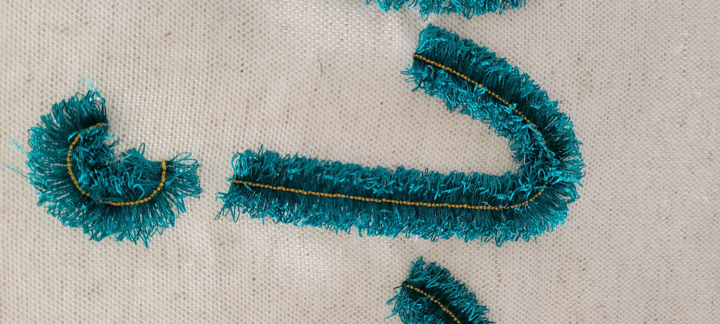 Big Fringe extra fluff! Fringed FONT alphabet letters machine ...