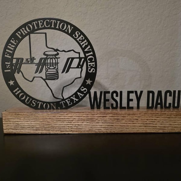 Custom Golf Desk Name Plate Wedge, Personalized Golfing Club Nameplate ...