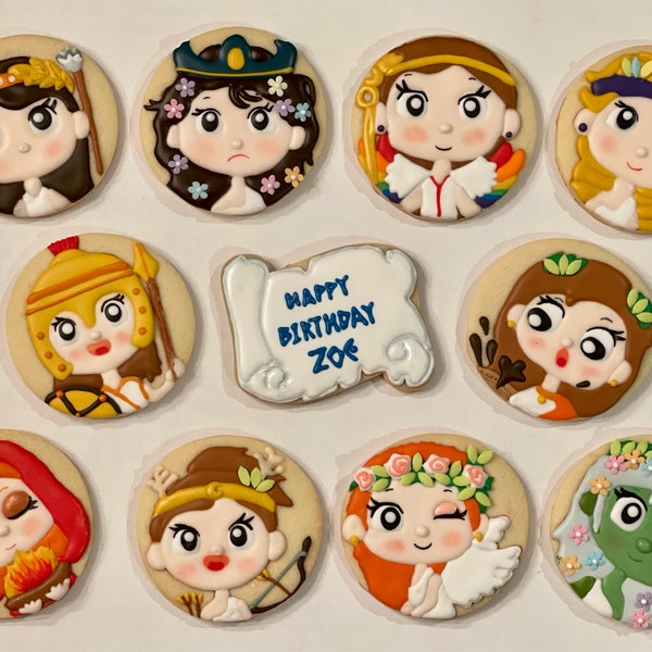 Greek Mythology Characters - Females Clipart, Black and White, Digital ...