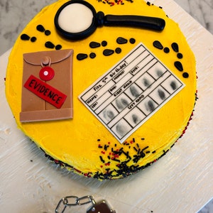 Fondant Detective Cake Toppers Fondant Crime Scene Fondant CSI Inspired ...