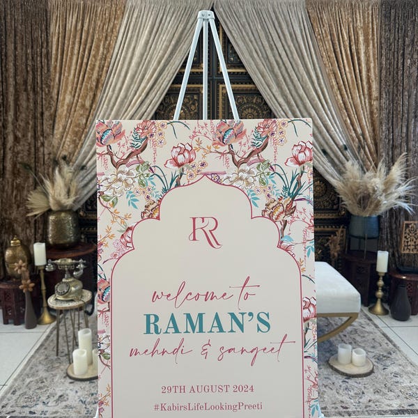 Welcome Sign | Anand Karaj Wedding Sign | Customizable | Anand Karaj ...