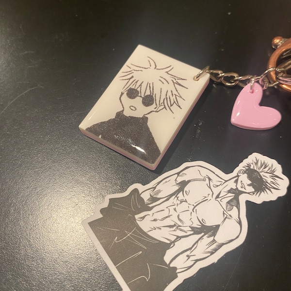 Gojo Satoru & Geto Suguru Keychain | JJK Inspired Jewelry | Polymer ...