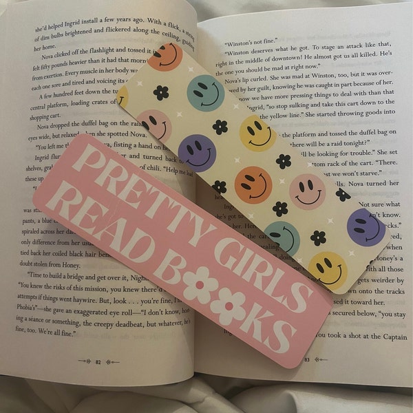 Pretty Girls Read Books Bookmark Handmade Bookmarks, Booktok, Bookworm ...