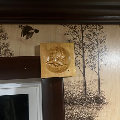 Tudor Rose Engraving Trim Wood, Corner Trim Block, Door Trim Block ...