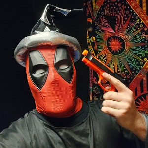 Deadpool Halfshell Costume Cosplay Mask With Screen Printed Fabric and ...