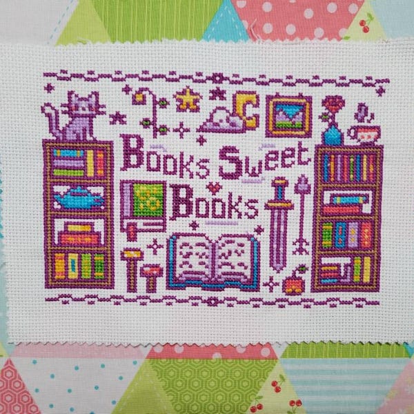 Home is Where the Books Are - Cozy Book Lover Cross Stitch Pattern PDF ...