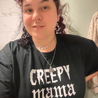 Horror Bat & Text Chain Gothic Aesthetic Jewelry Alternative Streetwear ...