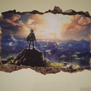The Legend of Zelda Wall Art Decal Zelda Decor Game Wall Art Video Game ...