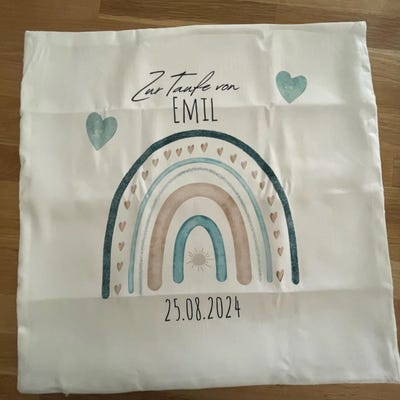 Kissen zur Einschulung Personalisiert mit Namen Schulkind 2023 HASE & REGENBOGEN - Etsy.de