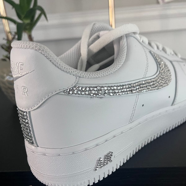 Custom Rhinestone Air Force 1 (bling AF1) - Swoosh Outlined - Etsy
