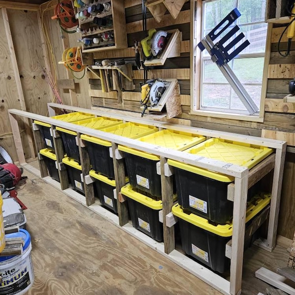 Ultimate 2x4 Sliding Tote Storage Plans - Easy DIY Plans All Sizes - Etsy