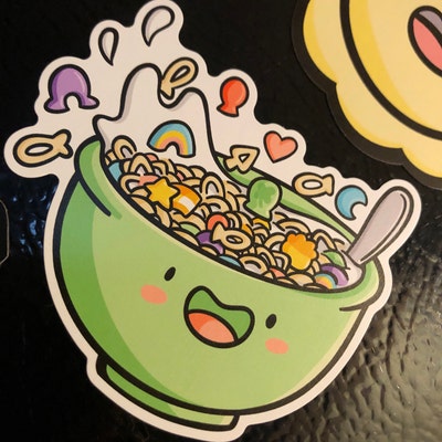 Lucky Cereal Magnet Waterproof Vinyl Magnet Bowl of Cereal Magnet ...