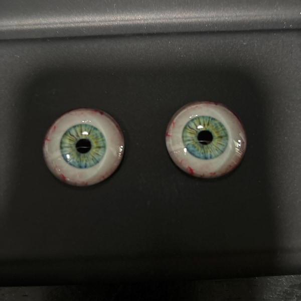 Green Speckled Frog Eyes Realistic Glass Animal Taxidermy Craft Eyeball ...