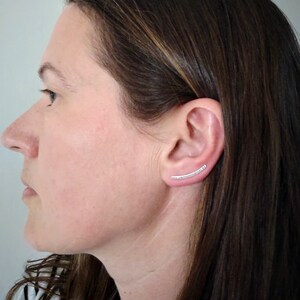 Ear Climber Ear Crawler Ear Jackets Silver Ear Climber Silver Earrings ...