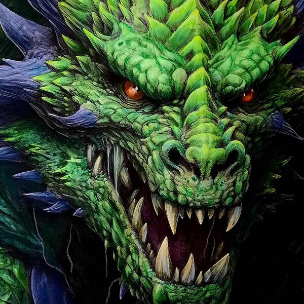 Majestic Dragon Coloring Page, Adults + Kids- Instant Download ...