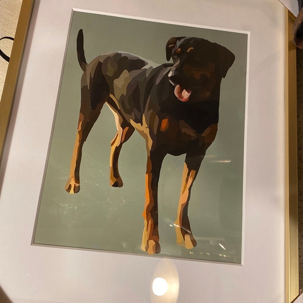 Custom DIGITAL Cartoon Pet Portrait, Personalized Animal Drawing ...