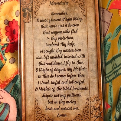 Memorare Inspirational Plaque, Memorare Prayer - Etsy