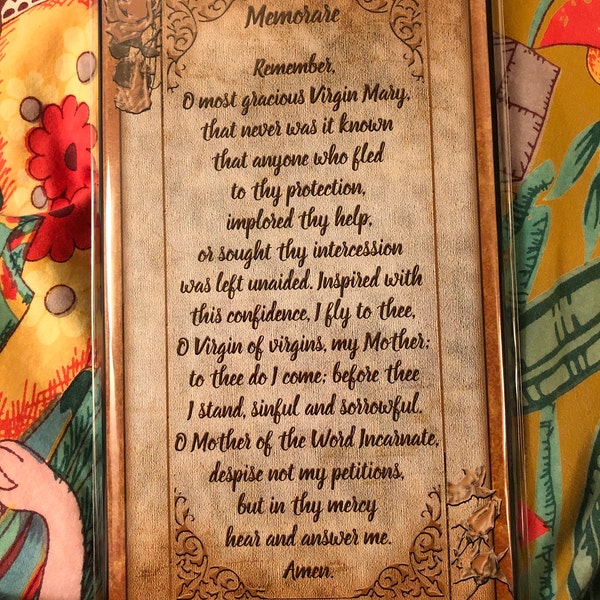 Memorare Inspirational Plaque, Memorare Prayer - Etsy