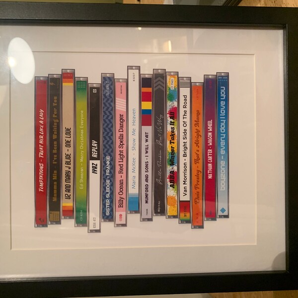 Personalised CD Case Stack Print / Poster - Add Your Favourite Songs or ...