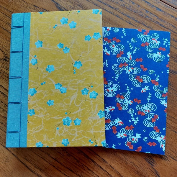 Japanese Print Journal A5 Handmade Silk/chiyogami Journal Small Silk ...