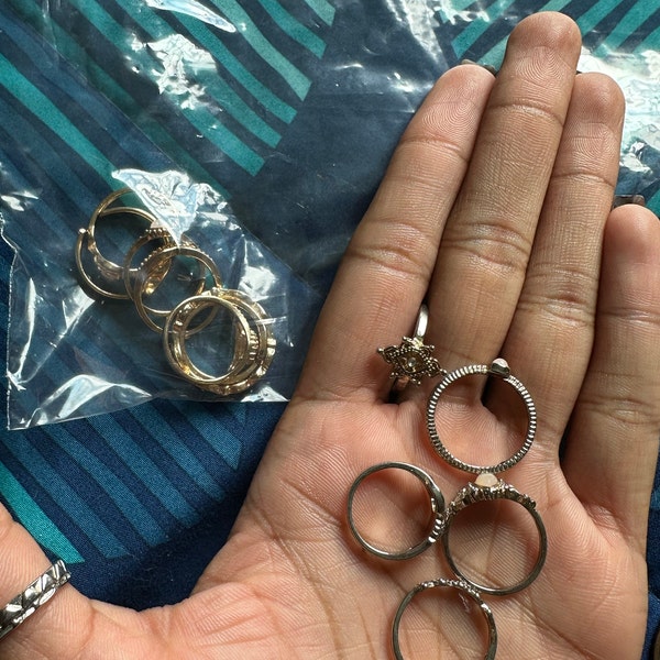 21pcs Stackable Rings Set Multi Design Rings, Yin Yang, Black Rings ...